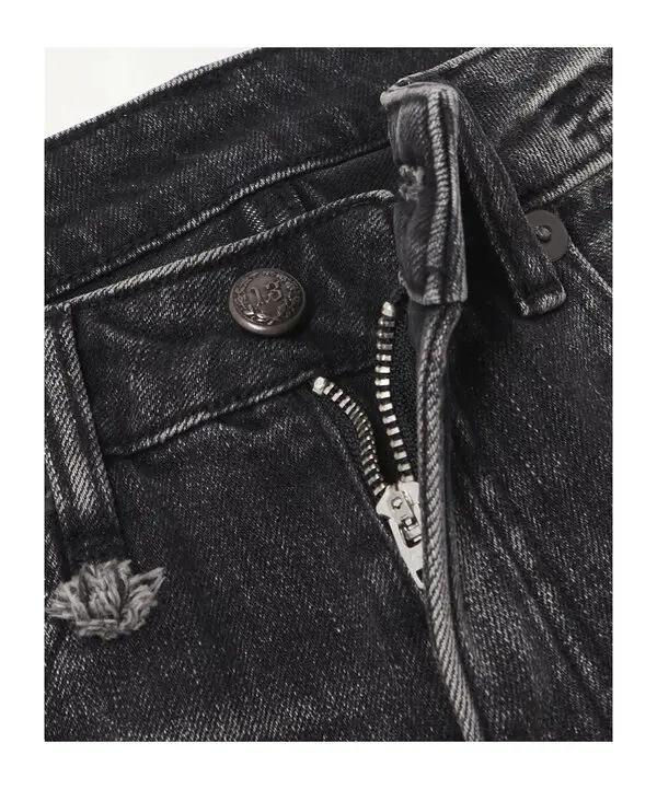R13 Flare Leg Jeans With Belt Loops - Black