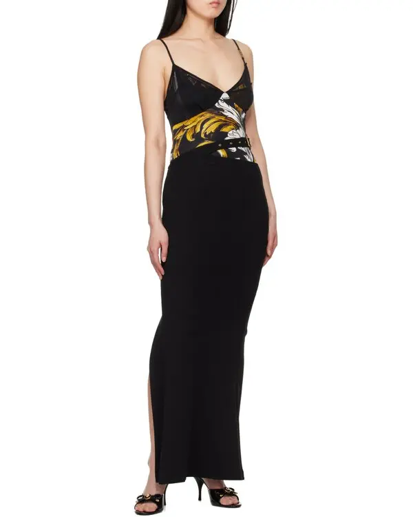 Versace Asymmetrical Belted Skirt