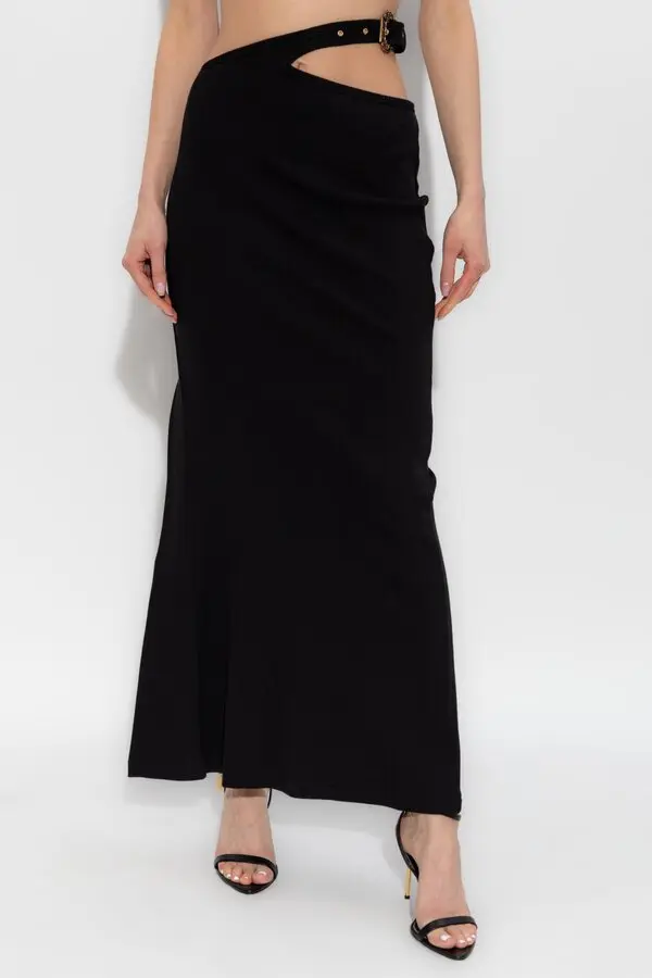 Versace Asymmetrical Belted Skirt