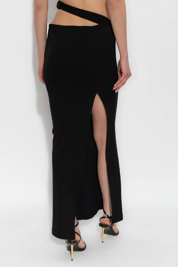 Versace Asymmetrical Belted Skirt