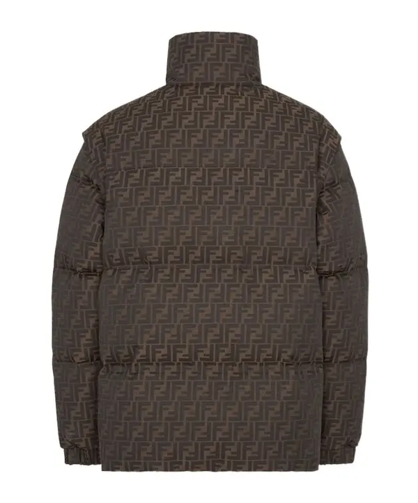 Fendi Ff Jacquard Puffer Jacket
