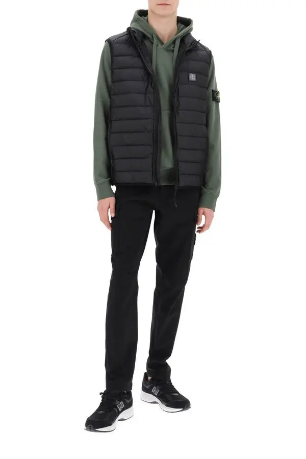 Stone Island Work Casual Pants With Logo Badge