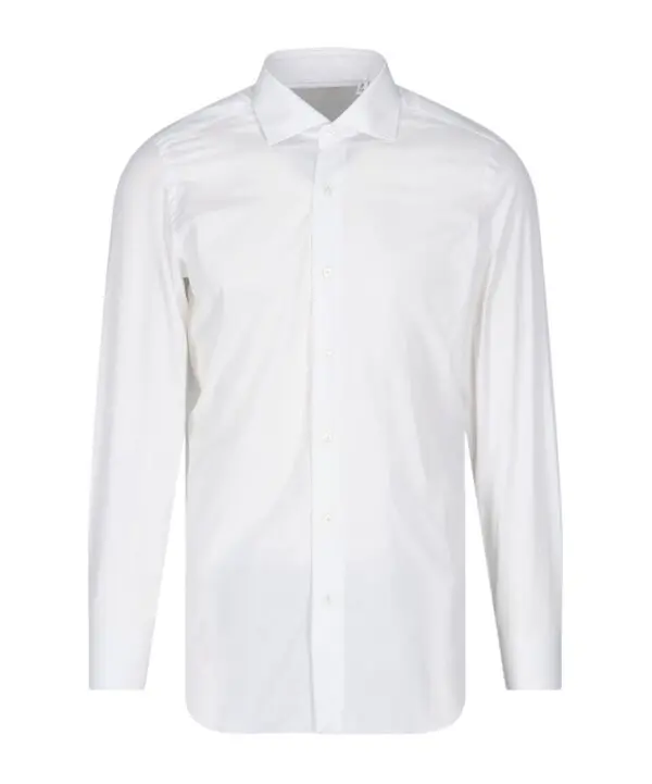 FINAMORE 1925 Lapel Long-sleeved Shirt - White