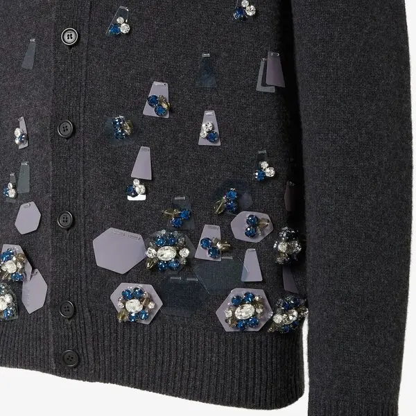 Fendi Embellished V-neck Cardigan