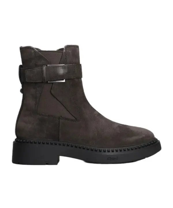Ash Buckled Ankle Boots - Black