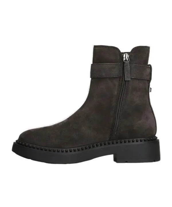Ash Buckled Ankle Boots