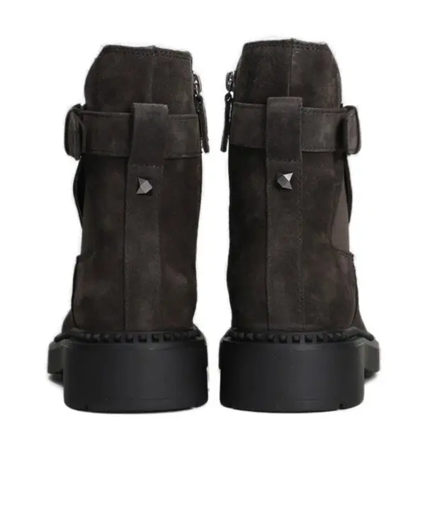 Ash Buckled Ankle Boots