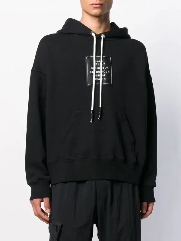 Palm Angels Hooded Sweater With Graphic Print
