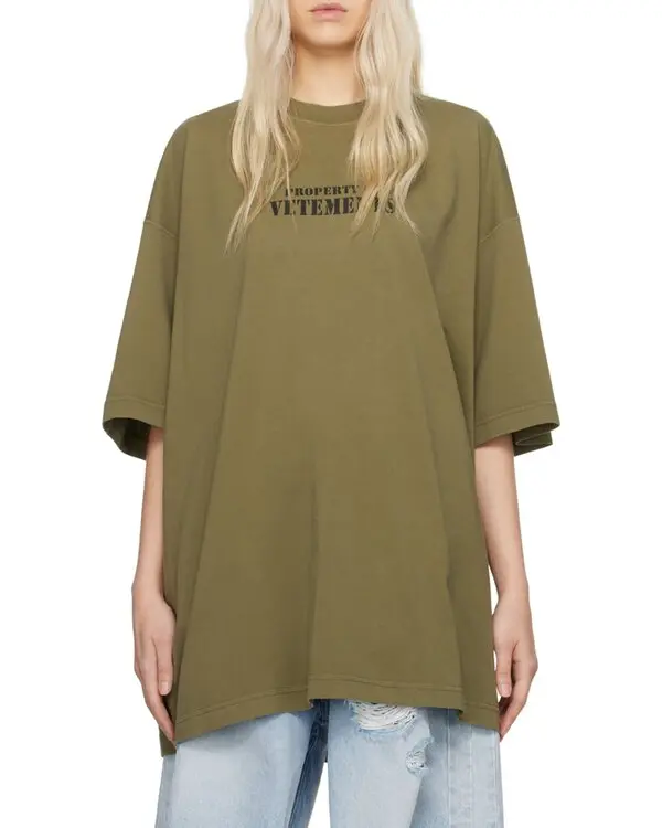 Vetements Property Of Cotton T-shirt