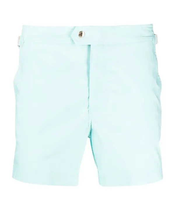 TOM FORD Mid-rise Side Buckled Swim Shorts - Blue