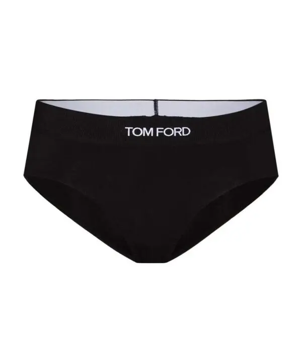 TOM FORD Signature Logo Waistband Briefs - Black