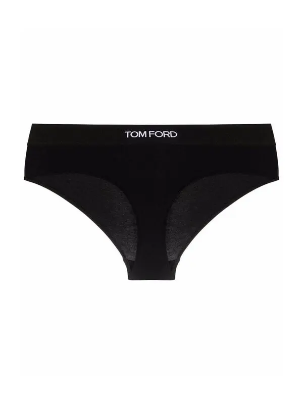 TOM FORD Signature Logo Waistband Briefs - Black