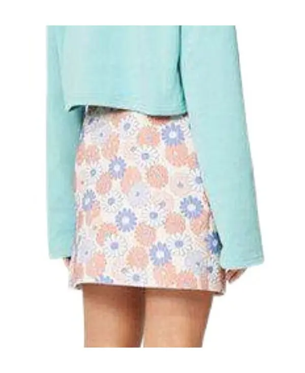 Kenzo Embroidered Floral A-line Skirt