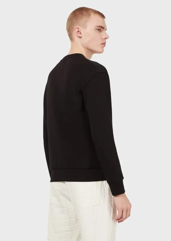 Emporio Armani Logo Printed Round Neck Sweater