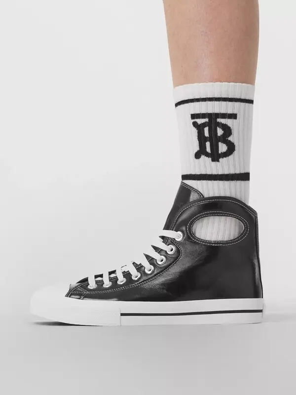 Burberry High-top Sneakers With Porthole Detail