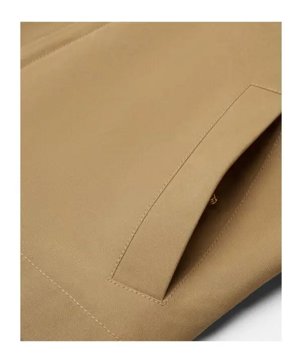 Versace Zip-up Jacket With Pointed Collar - Light Brown
