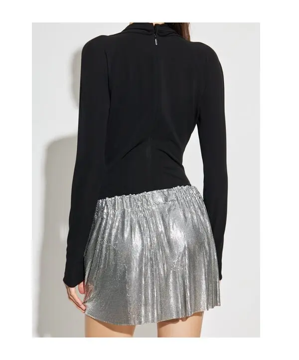 Versace Safety Pin Detailed Long-sleeved Bodysuit