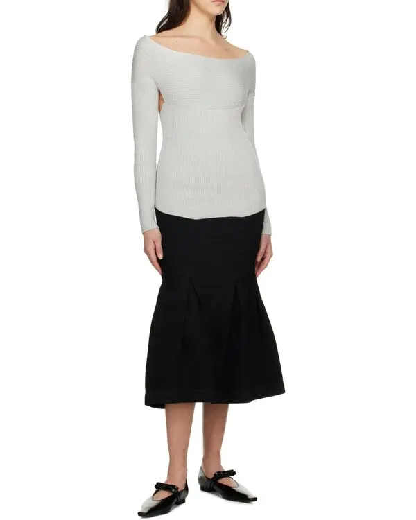 Khaite Salma Open-back Top - Gray