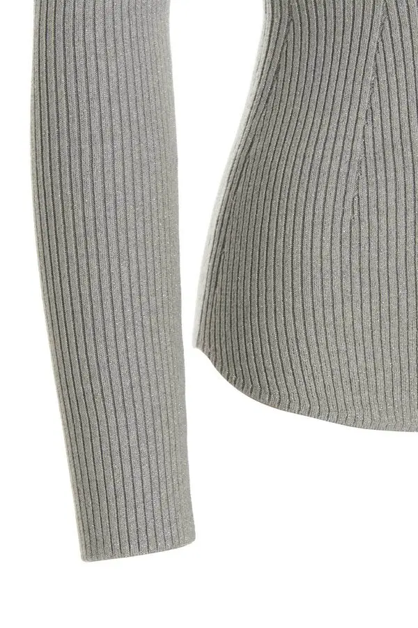 Khaite Salma Open-back Ribbed Knit Sweater