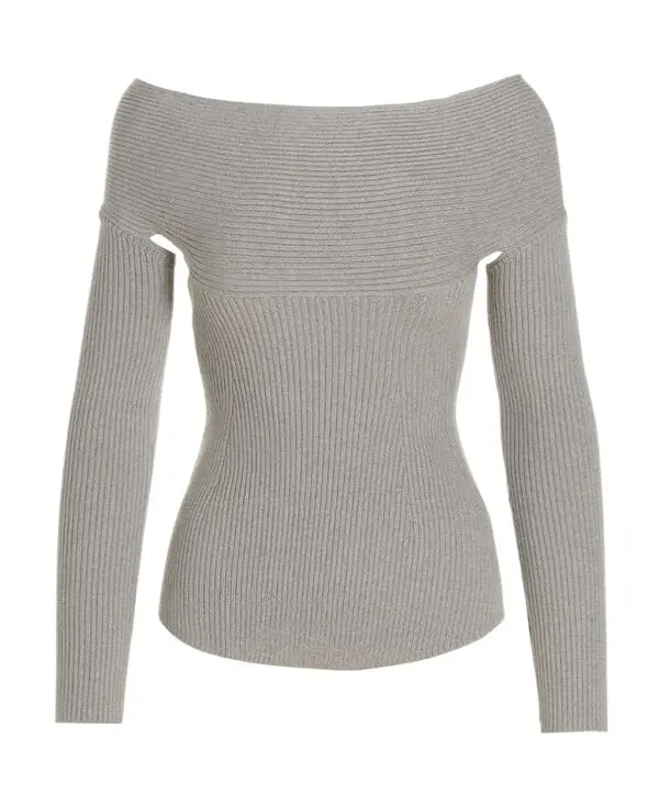 Khaite Salma Open-back Ribbed Knit Sweater - No