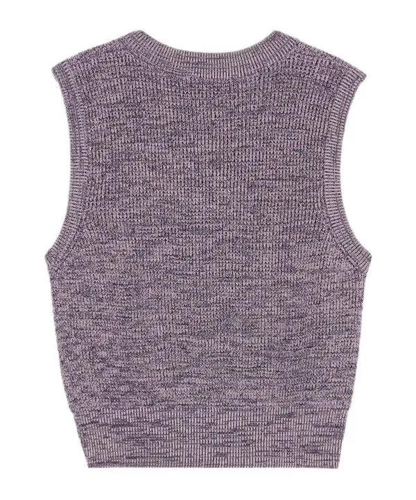 Maison Kitsuné V-neck Ribbed Knit Vest