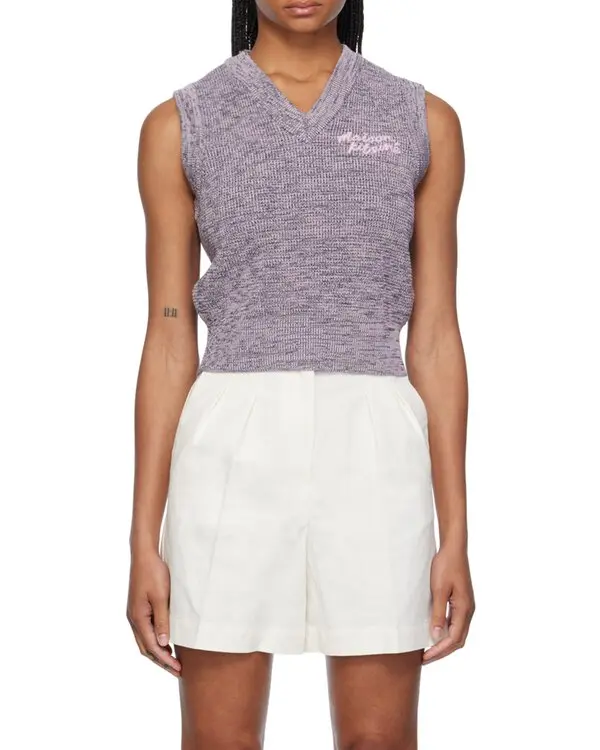 Maison Kitsuné V-neck Ribbed Knit Vest