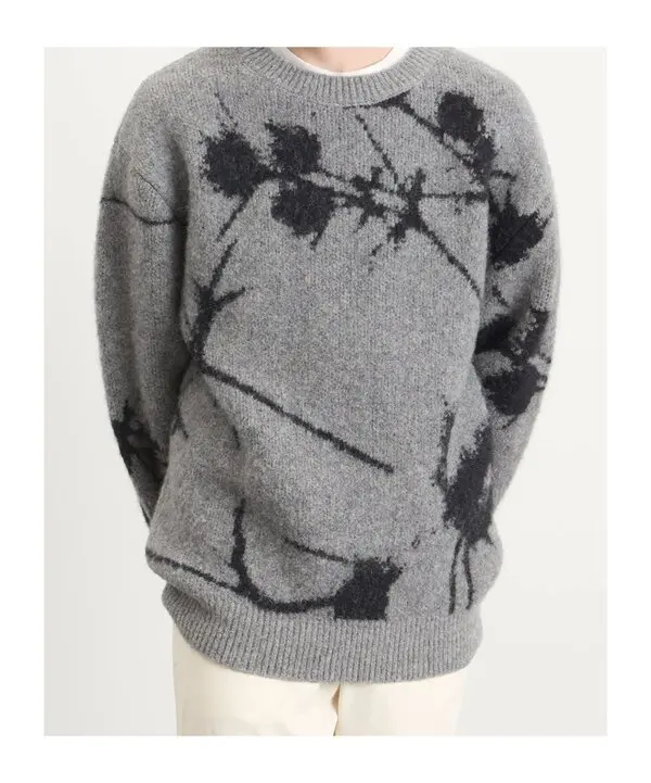 Dries Van Noten Long-sleeved Crewneck Jumper - Medium Gray