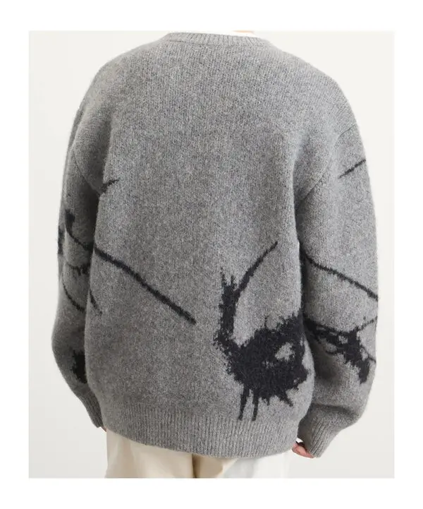 Dries Van Noten Long-sleeved Crewneck Jumper - Medium Gray