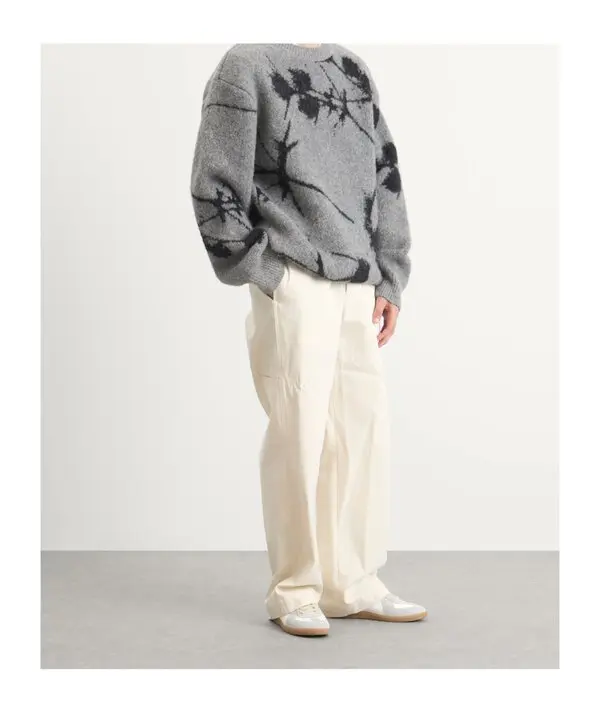 Dries Van Noten Long-sleeved Crewneck Jumper - Medium Gray