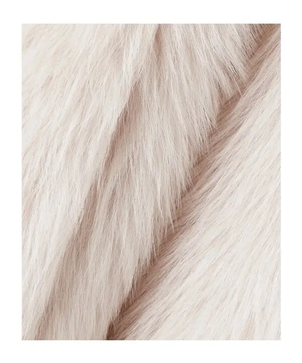 NILI LOTAN Elan Short Fur Coat - Ivory