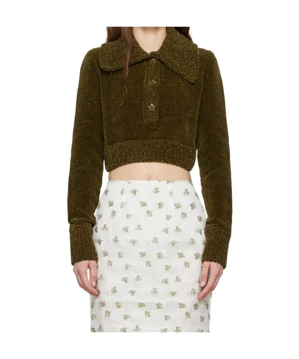 Cecilie Bahnsen Calla Sweater - Olive Green