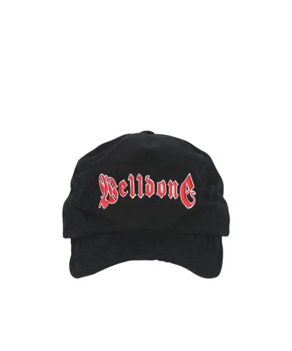 We11Done Logo Embroidered Baseball Cap - Black