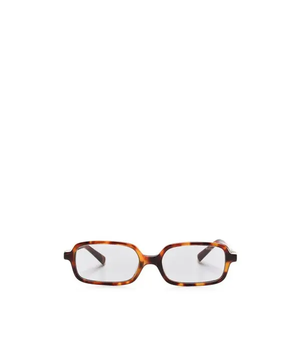 Miu Miu Rectangular Patterned Sunglasses - White