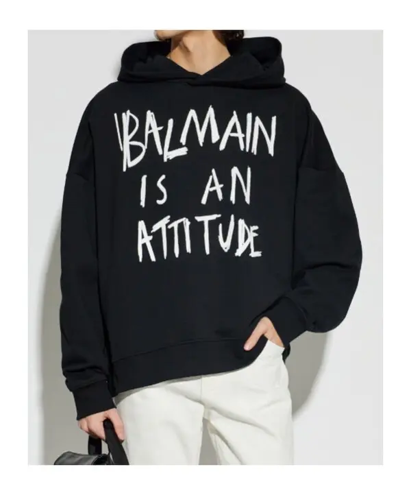 Balmain Long-sleeved Cotton Hoodie