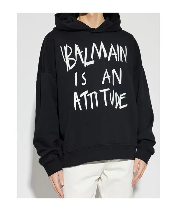 Balmain Long-sleeved Cotton Hoodie