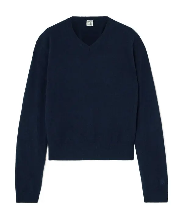 TOTEME V-neck Cashmere Sweater - Black
