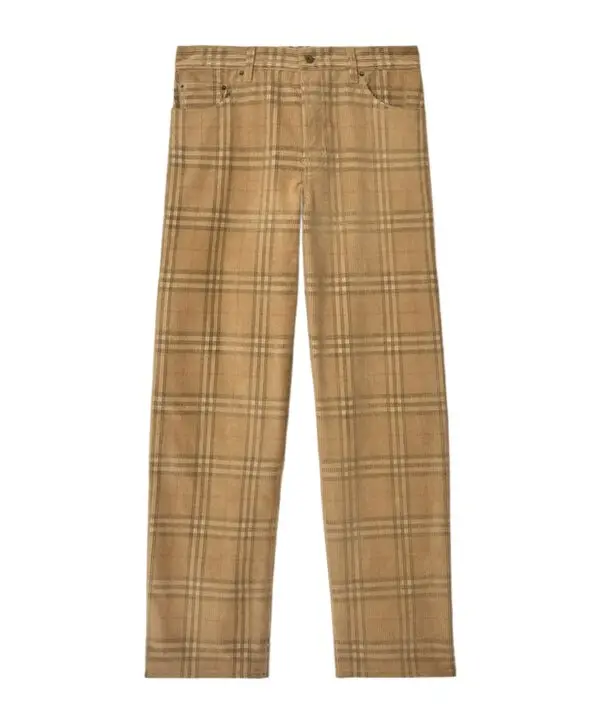 Burberry Checked Corduroy Trousers
