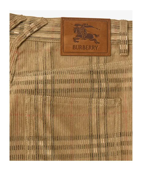 Burberry Checked Corduroy Trousers
