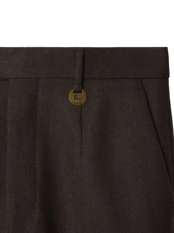 Burberry Straight-leg Pleated Trousers - Brown