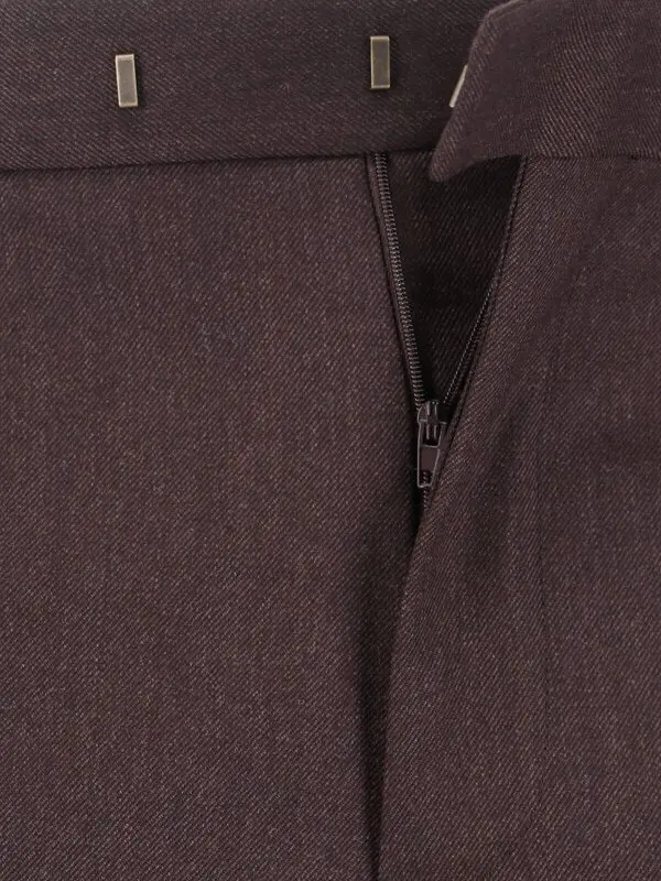 Burberry Straight-leg Pleated Trousers - Brown