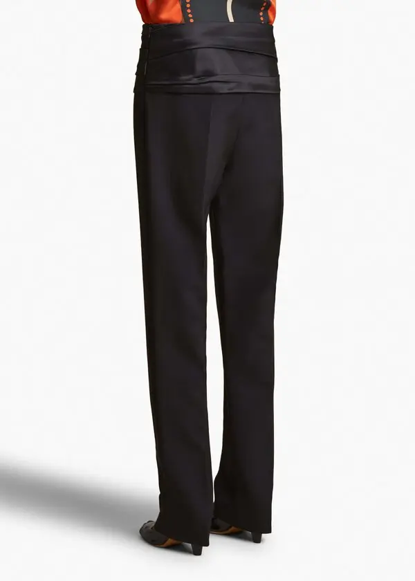 Khaite Deconstructed Waistband Casual Pants