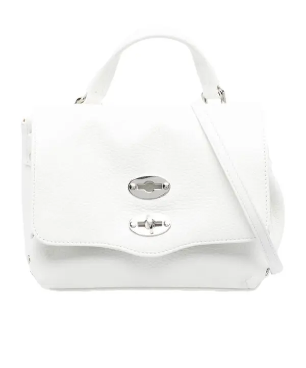 ZANELLATO Flip-top Shoulder Bag With Stud Embellishments - White