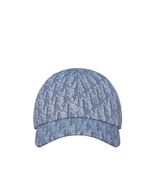 Dior All-over Logo Patterned Baseball Cap - Gray