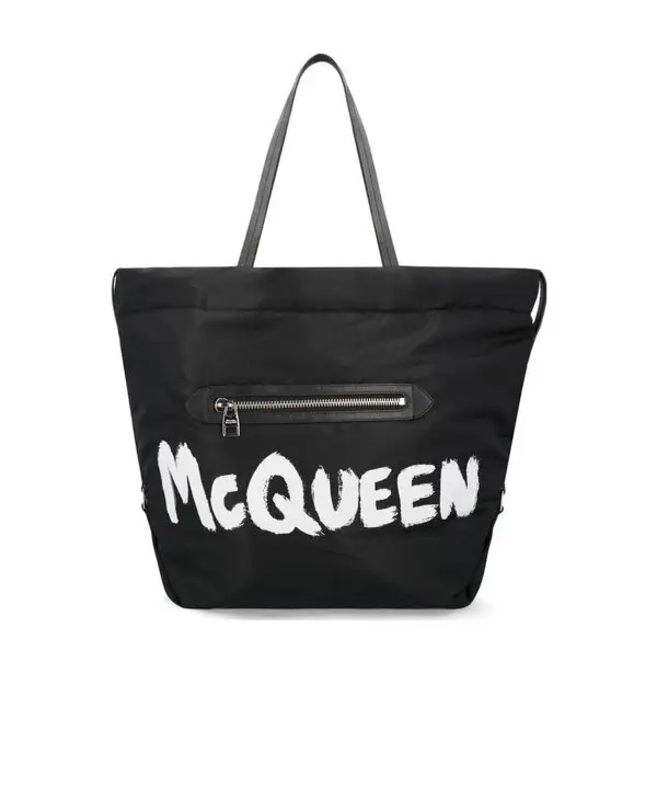 Alexander McQueen Logo Printed Tote Bag