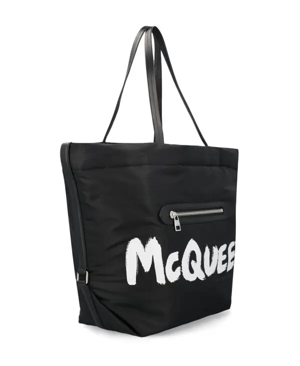Alexander McQueen Logo Printed Tote Bag