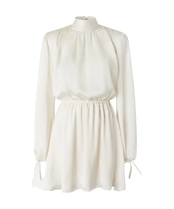Pinko Draped Open-back Minidress - White