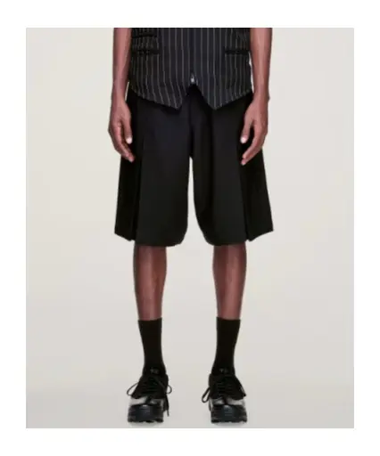 Y3 Sport Uniform Pleated Shorts - Black