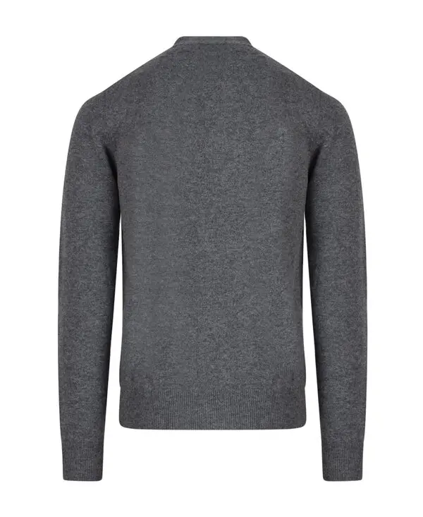 Play Comme Des Garcon V-neck Wool Cardigan With Heart Patch