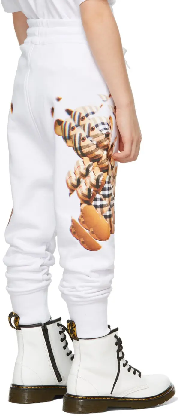 Burberry Thomas Bear Print Cotton Tracksuit Bottoms