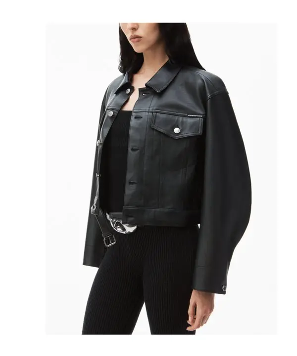 Alexander Wang Leather Locomotive Jacket